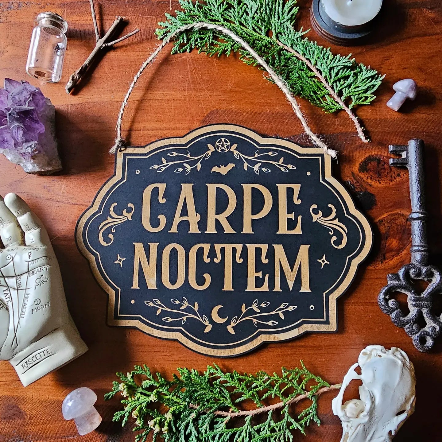 YISKA Carpe Noctem Sign – Makin' Whoopee Gift Shop